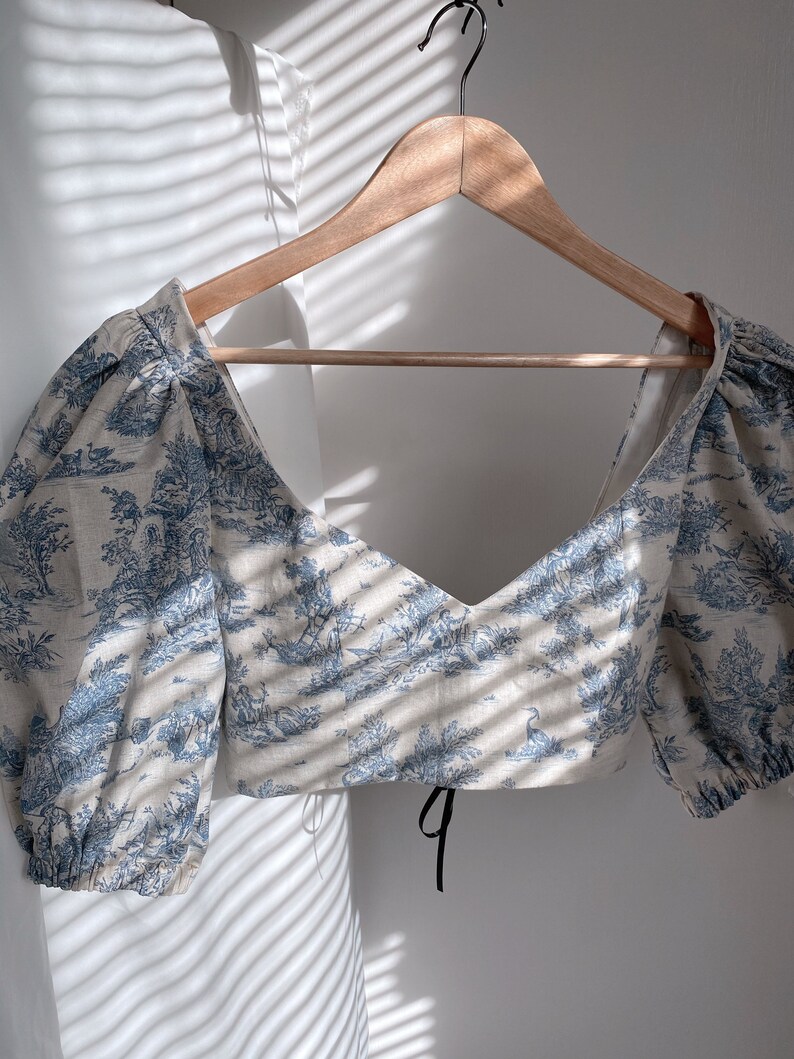 Julie Puff Sleeve Corset Style Blouse , Handmade, Made to Order Studio ...