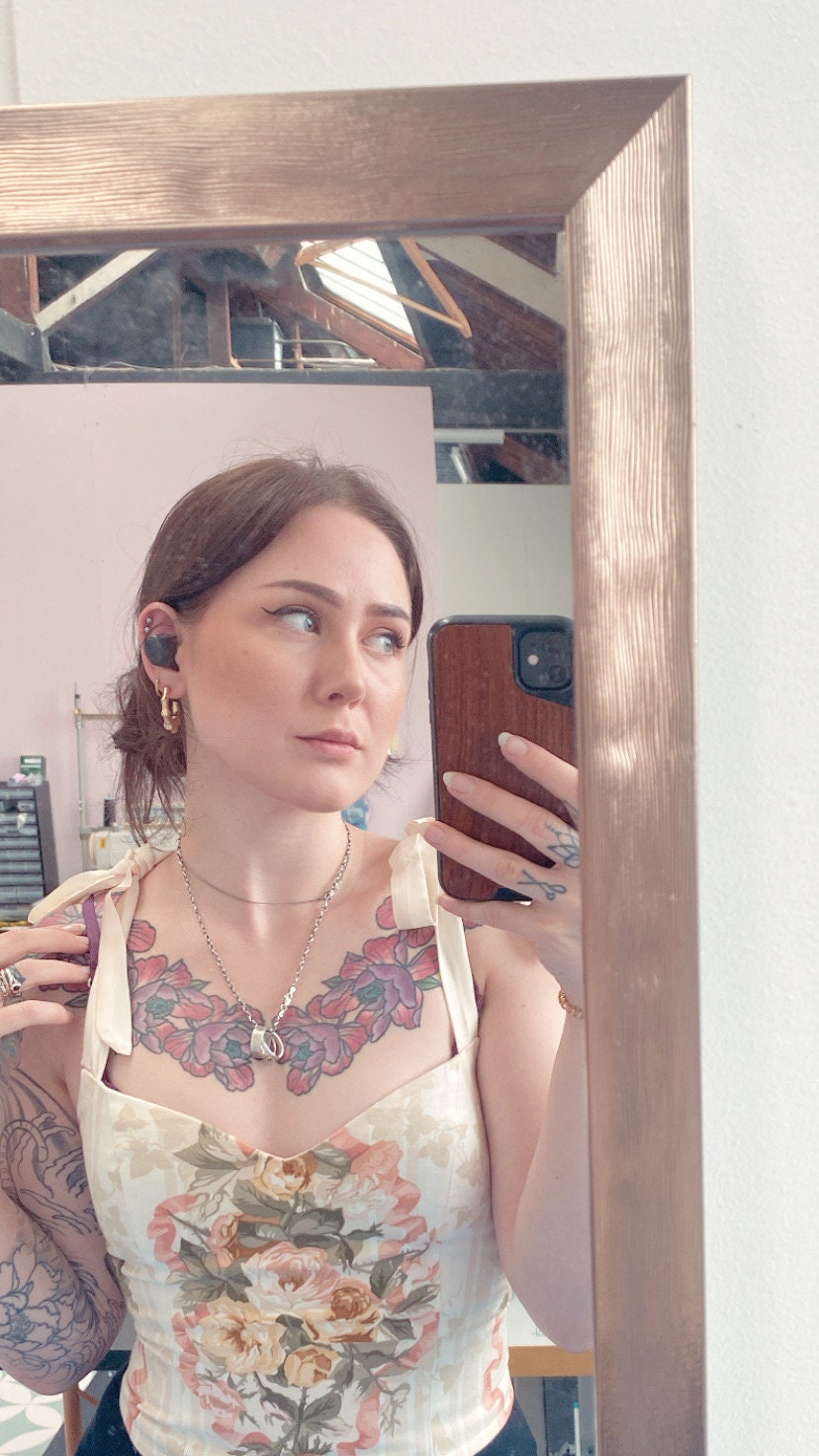 One of a Kind Floral Corset Top Handmade | Studio.katya - Etsy