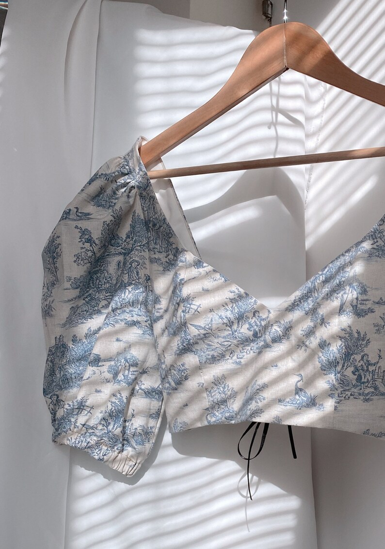 Julie Puff Sleeve Corset Style Blouse , Handmade, Made to Order Studio ...