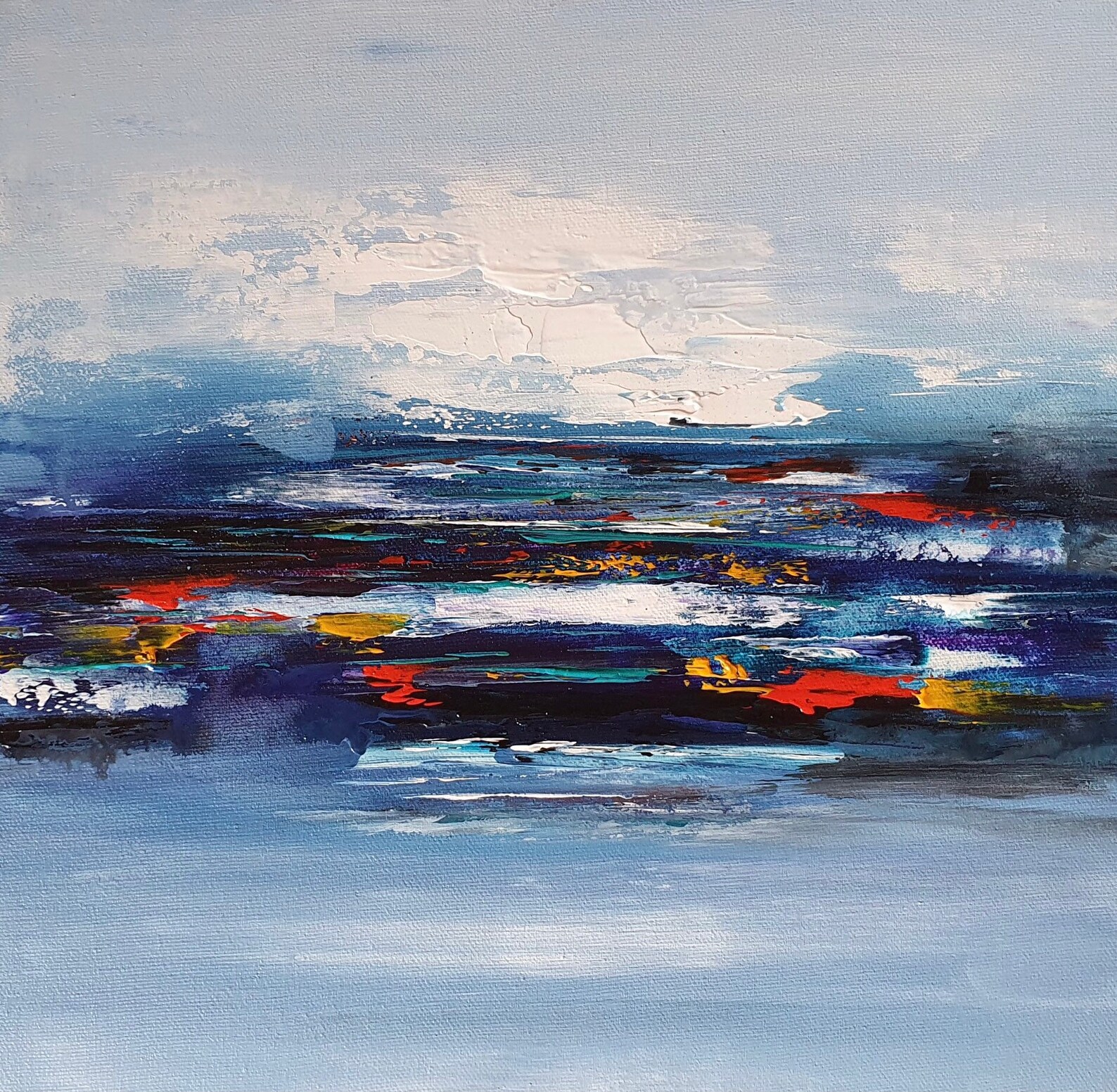 Calm Sight-Abstract landscape landscape paintingModern Art | Etsy