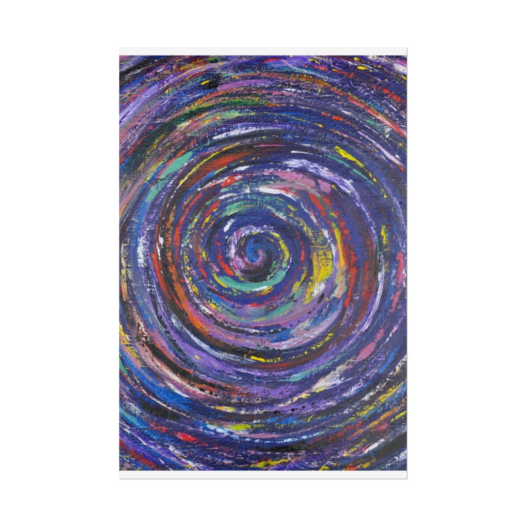 Colorful Spiral Rolled Poster | Swirl Art Print - Etsy