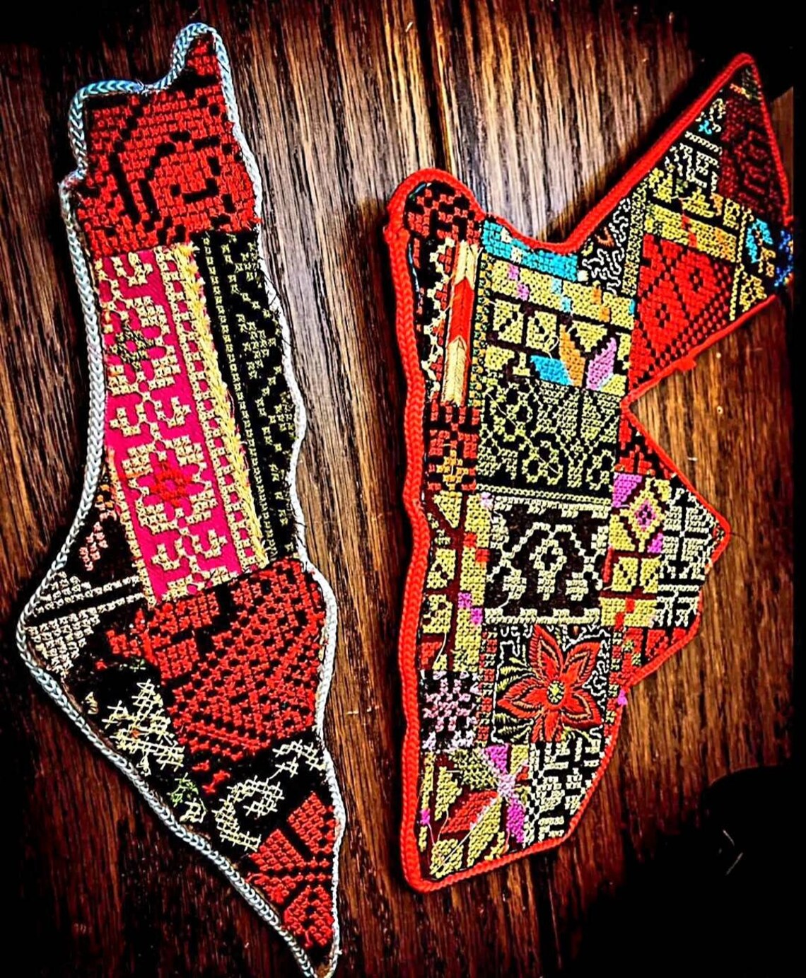 Hanging Tatreez Map Wall Hanging Made in Jordan - Etsy