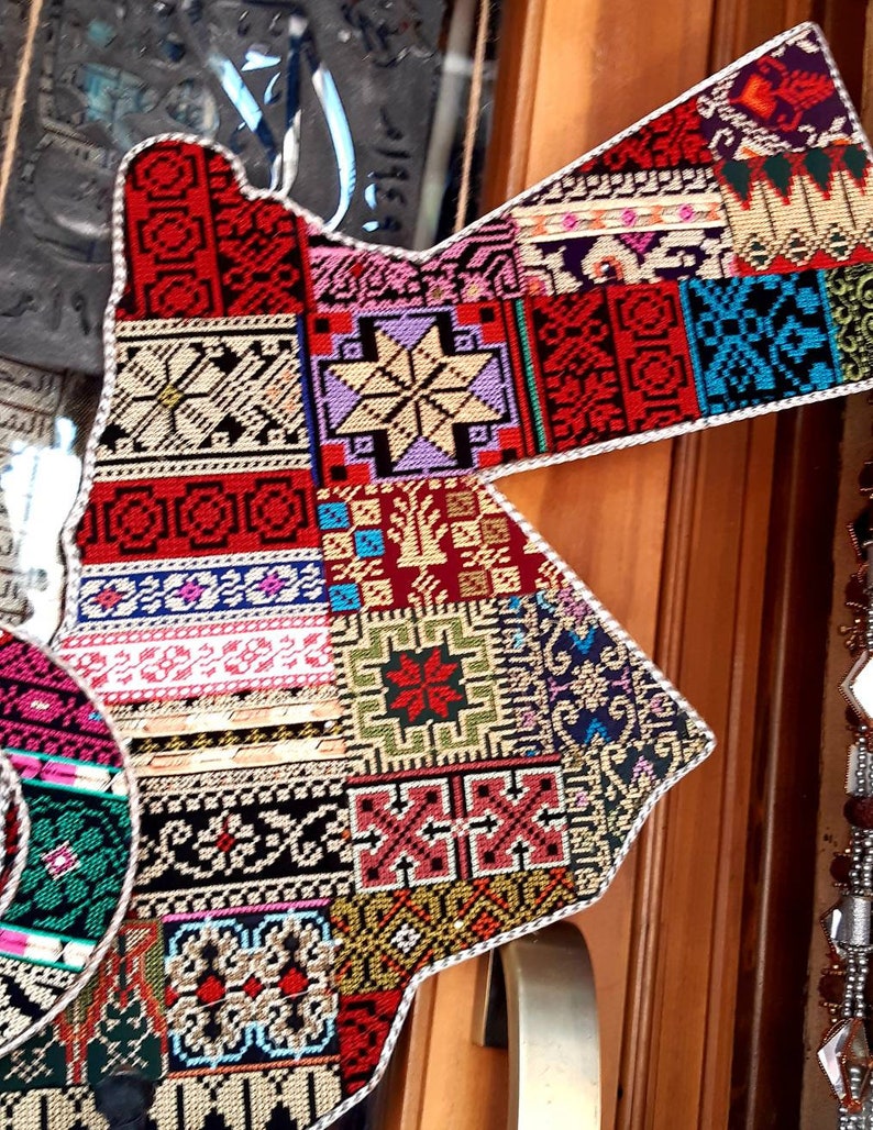 Hanging Tatreez Map Wall Hanging Made in Jordan - Etsy