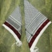 Keffiyeh Shemagh Embroidered With Hand Embroidery With A Palestinian ...