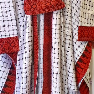 Women's Vest With A Palestinian Design, Made of Shemagh Fabric and ...