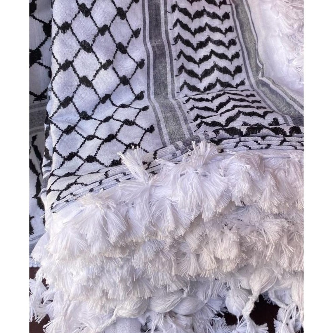 Arab Scarf Shawl Shemagh Headscarf Handmade in Jordan Traditional ...