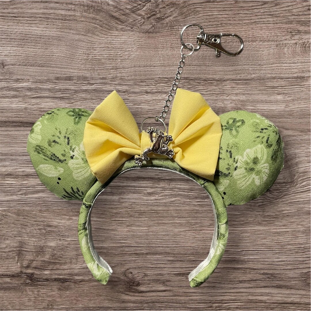 Princess Tiana Inspired Minnie Mouse Ear Keychain: Handmade Bag Charm ...