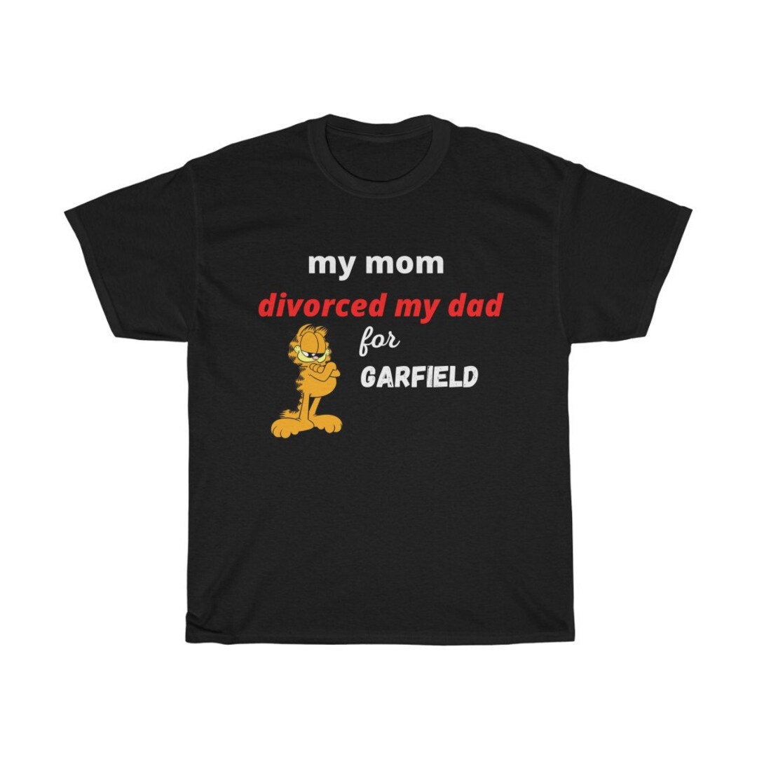 Cursed Tee Garfield Baumwoll-T-Shirt - Etsy Österreich