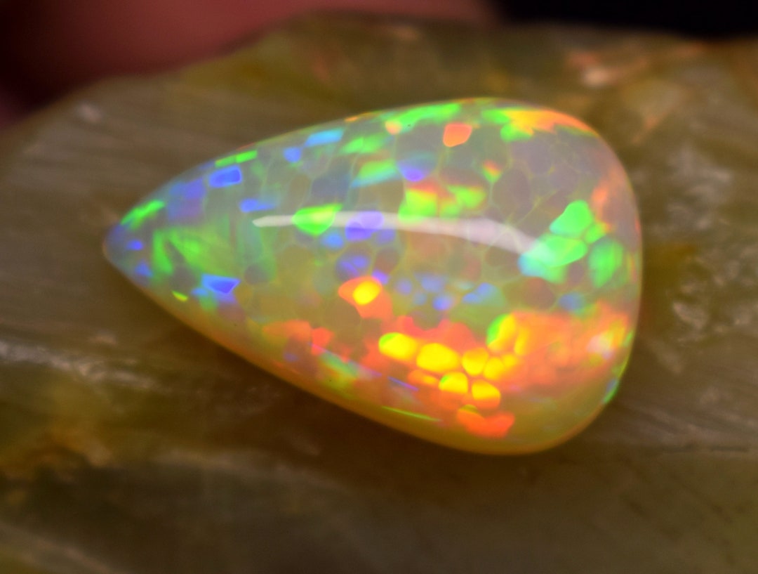 Opal Cabochon Multi Fire Opal Natural Ethiopian Opal Cabochon Gemstone - Etsy