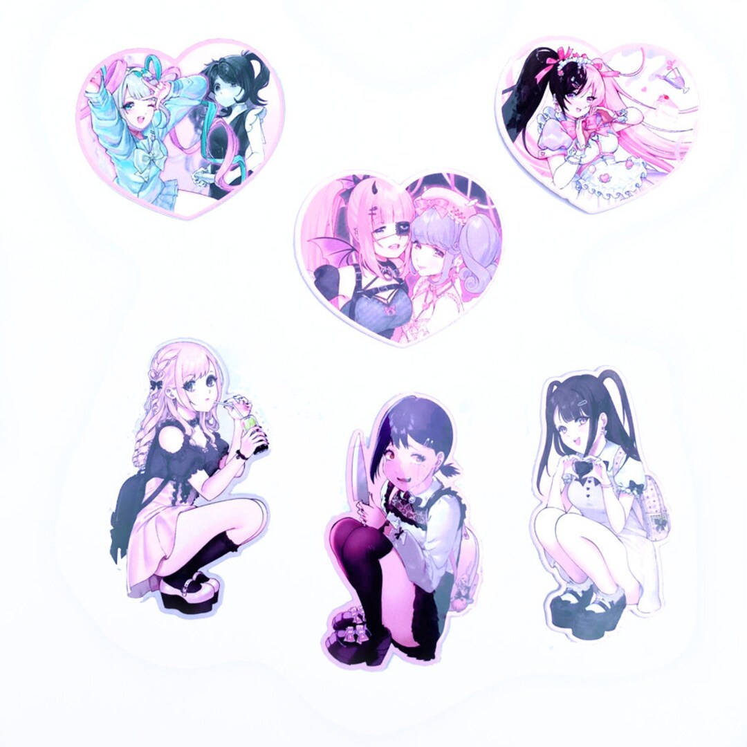 Yamikawaii Stickers, Menhera Sticker, Jirai Kei Sticker, Anime Girl ...