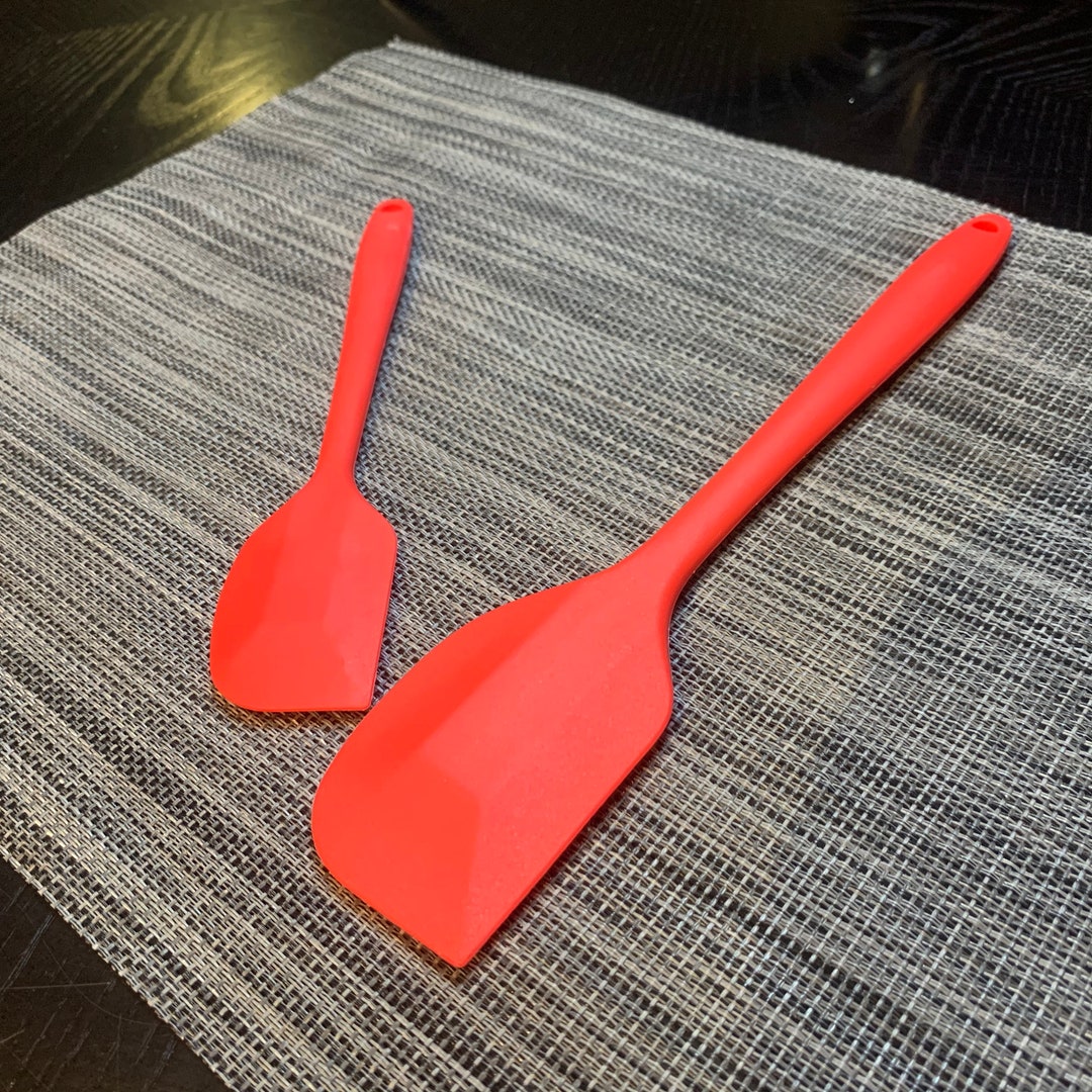 Red Silicone Spatula 2pcs Set Kitchen Gadget Utensil for - Etsy