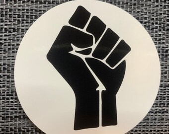 Fight for Those Without Your Privilege Black Lives Matter Fist Sticker ...