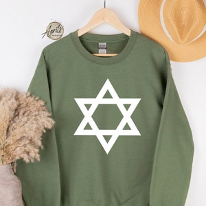 Star of David Sweatshirt, Star of David Hoodie, Judaism Shirt, Jewish ...