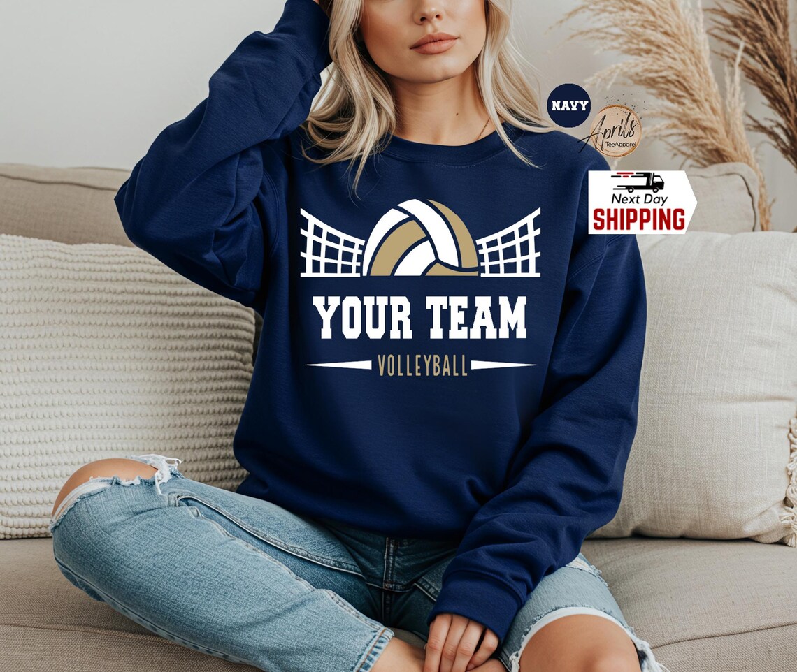 Custom Volleyball Team Hoodie: Personalized School Spirit Sweatshirt - Etsy