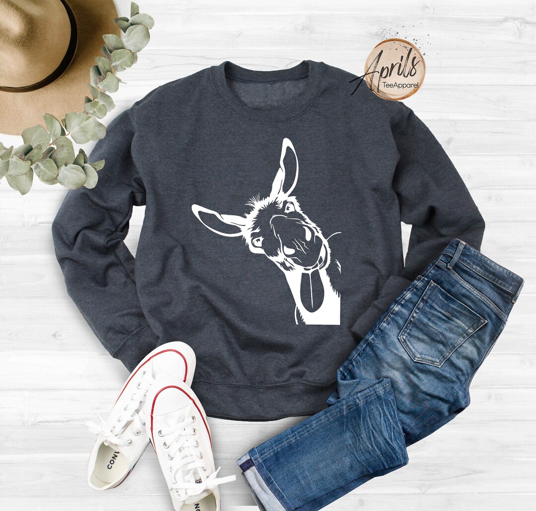 Funny Donkey Sweatshirt: Jackass Animal Graphic Hoodie - Etsy