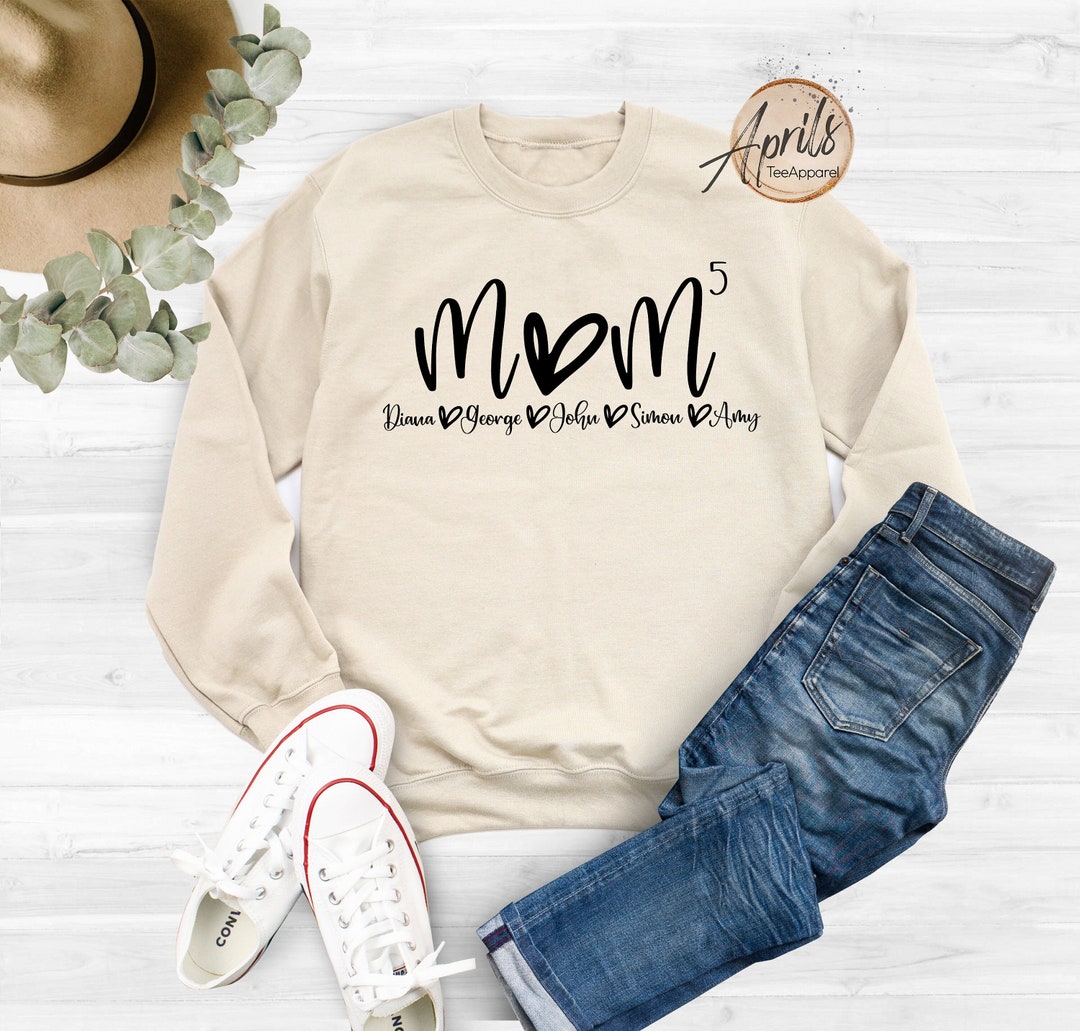 Custom Mom Sweatshirt With Names, Personalized Mother's Day Gift - Etsy