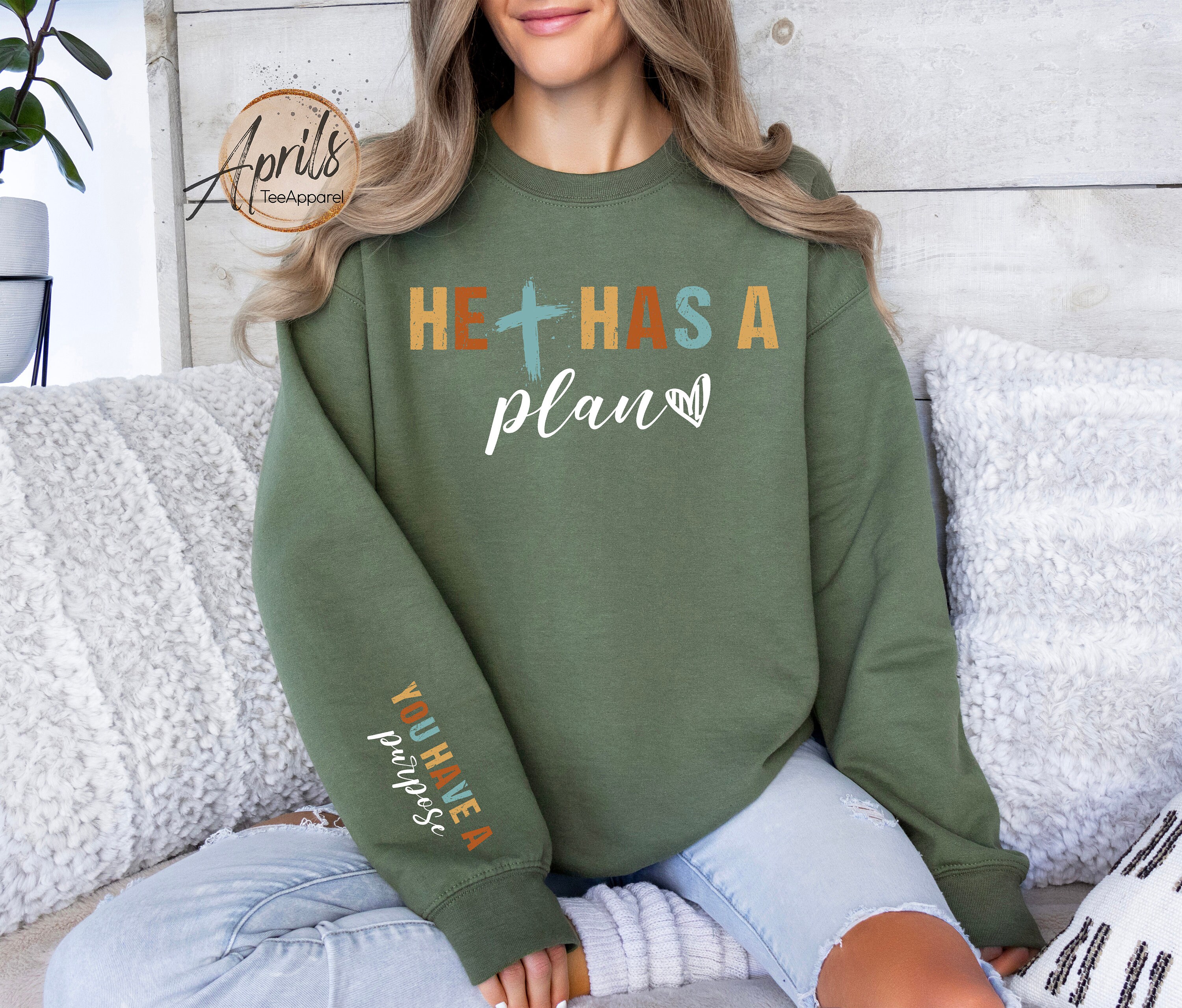 He Has A Plan Sweatshirt: Christian Faith Hoodie - Etsy