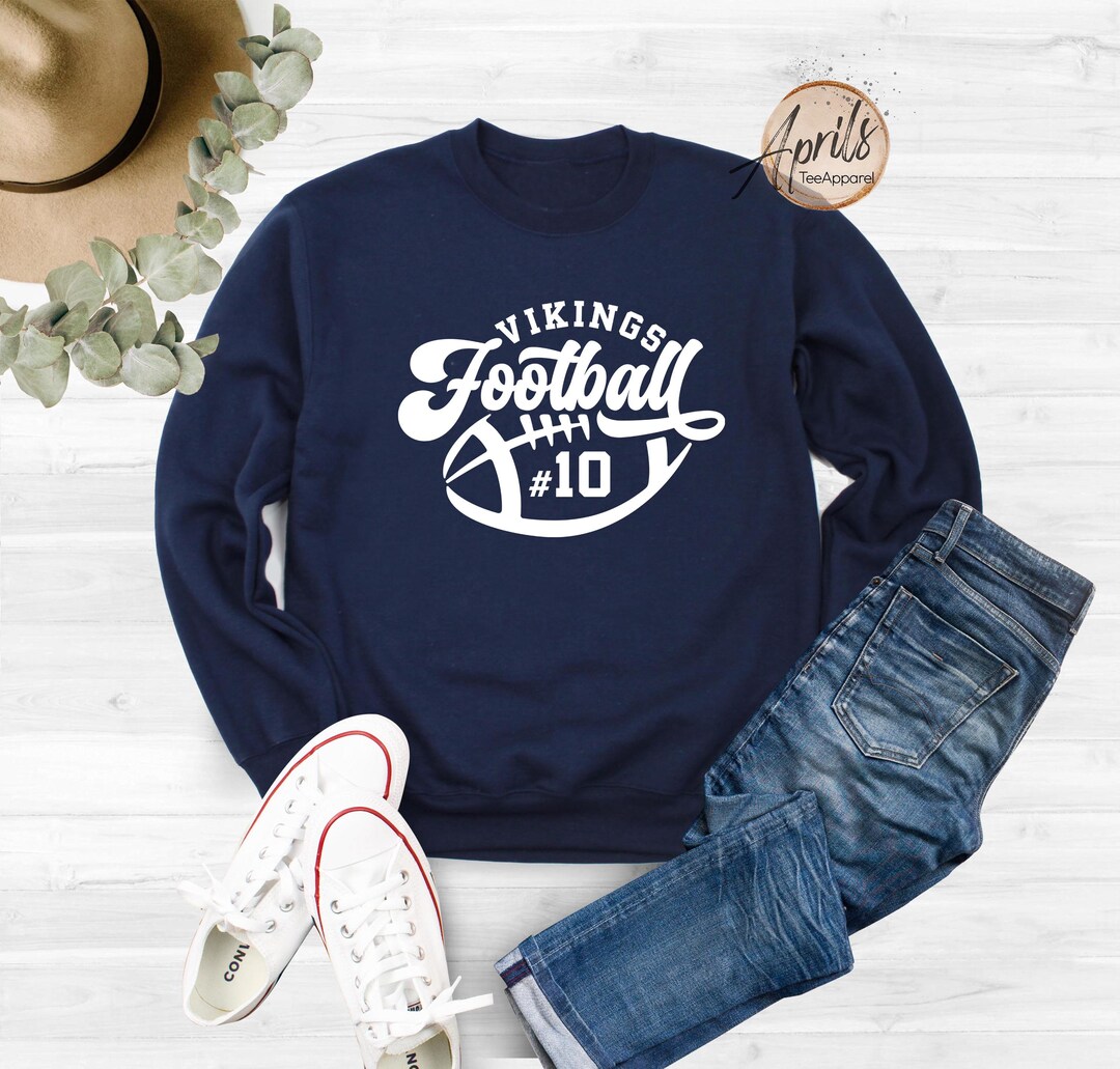 Custom Football Sweatshirt, Custom Mascot Hoodie, Player Number ...