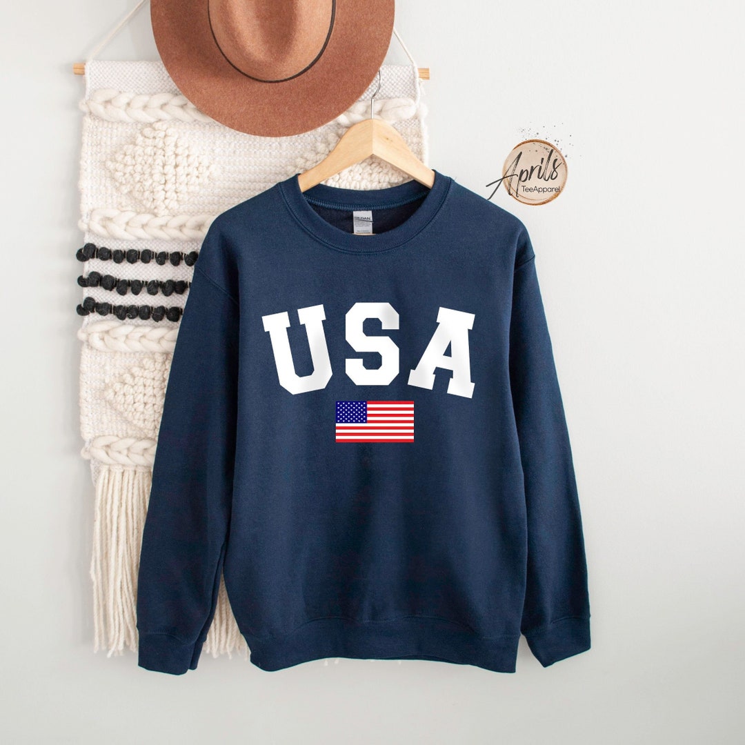 USA Flag Sweatshirt: Retro Patriotic American Hoodie - Etsy