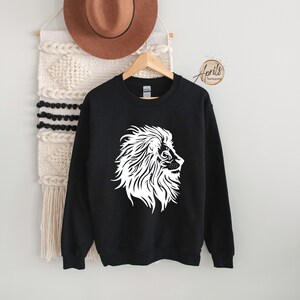 Lion Sweatshirt, Lion Hoodie, Lion Face Sweatshirt, Wild Animal Shirt ...