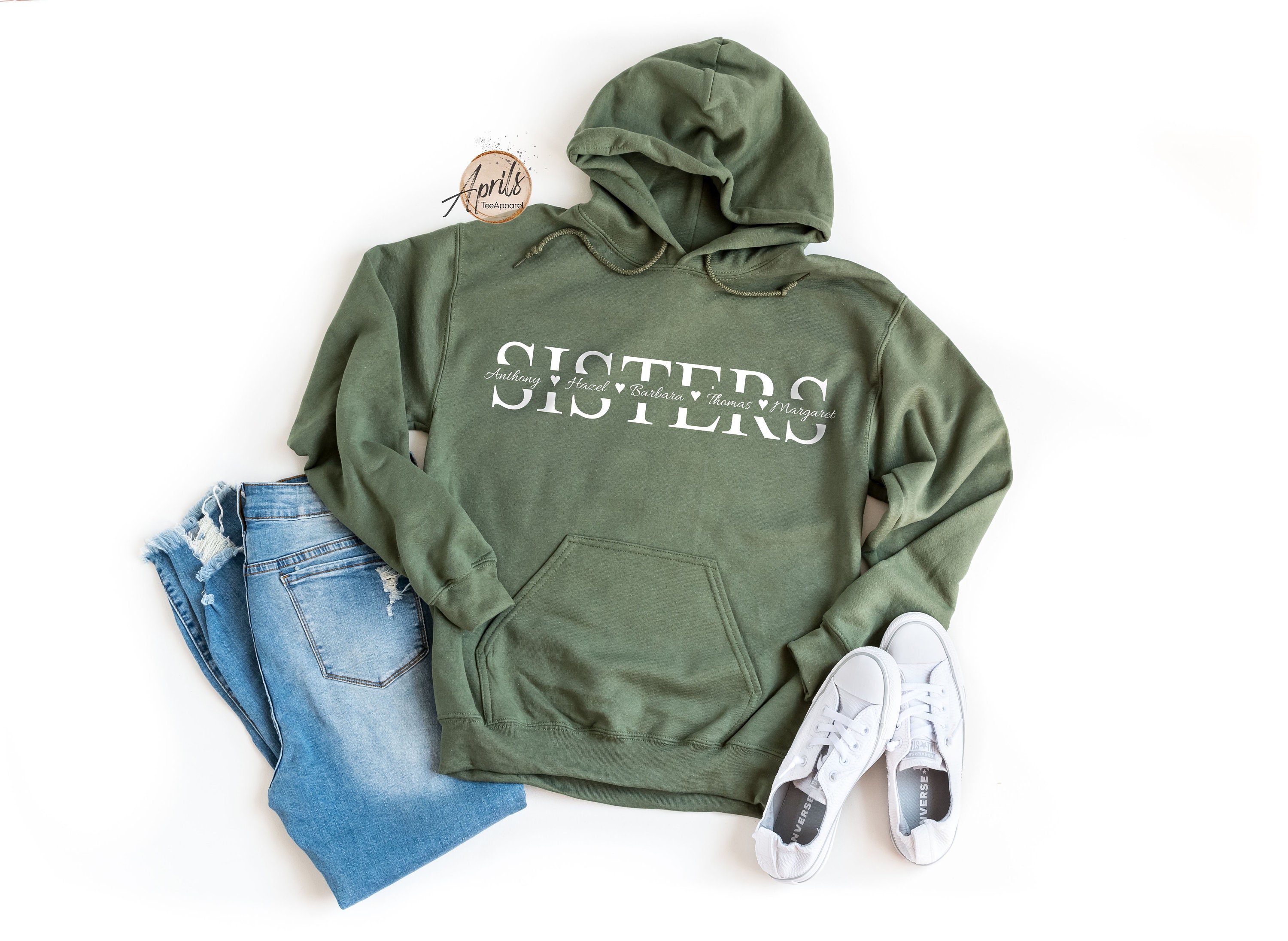 Custom Sisters Sweatshirt: Personalized Matching Sister Gift - Etsy
