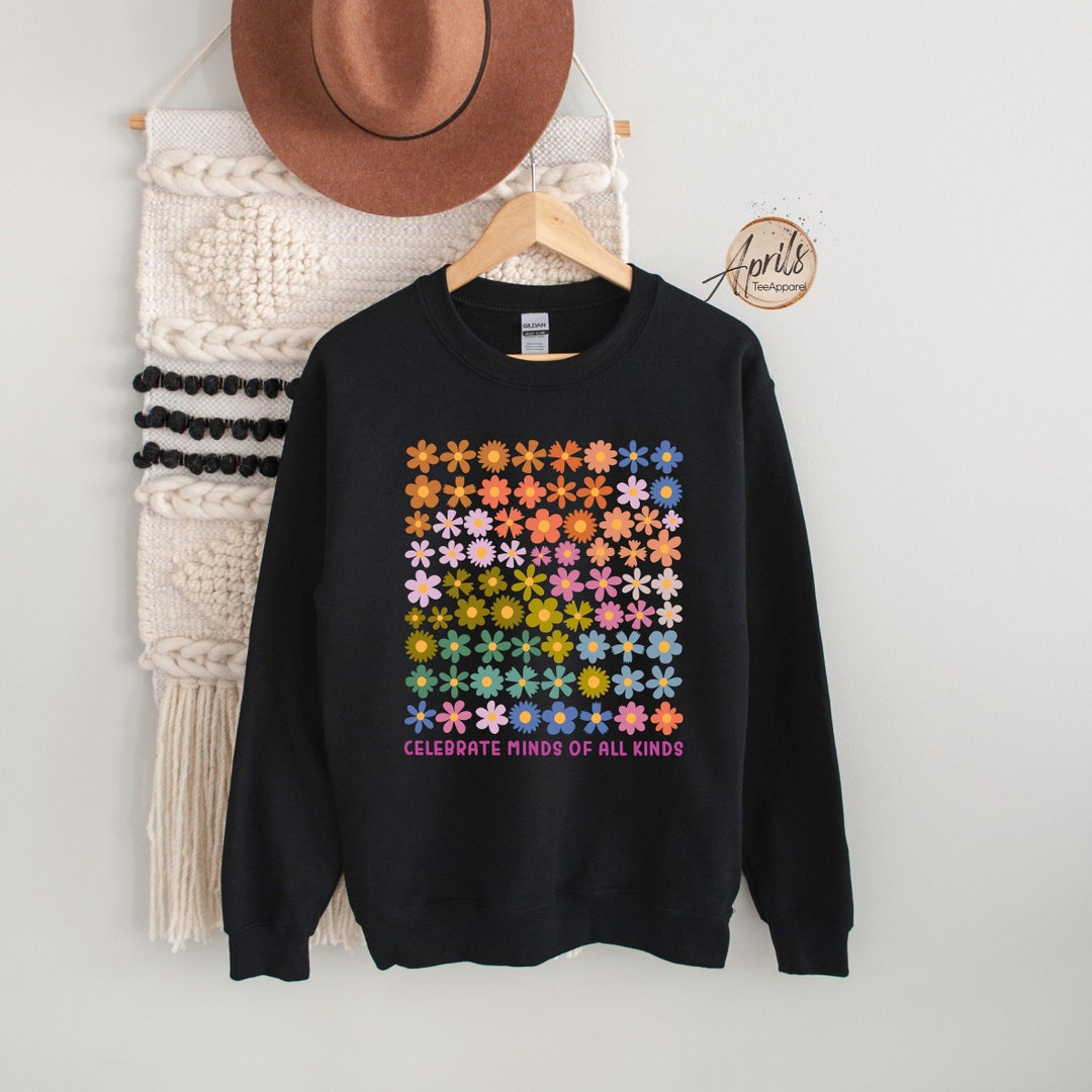 Neurodiversity Flower Sweatshirt: Autism Awareness, ADHD Support - Etsy