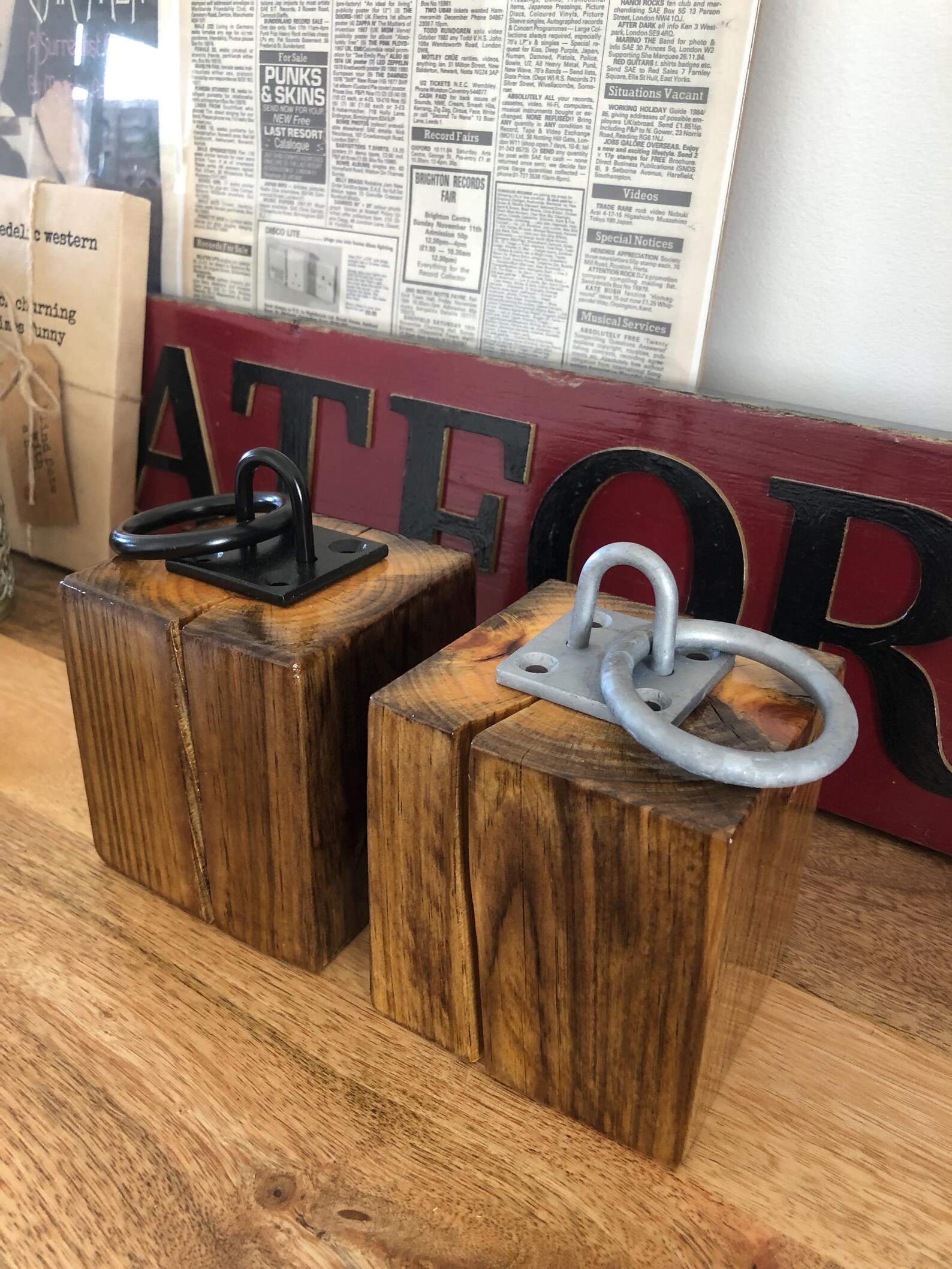 Wooden Door Stop X One, Small & Decorative, Book End, Paper Weight ...