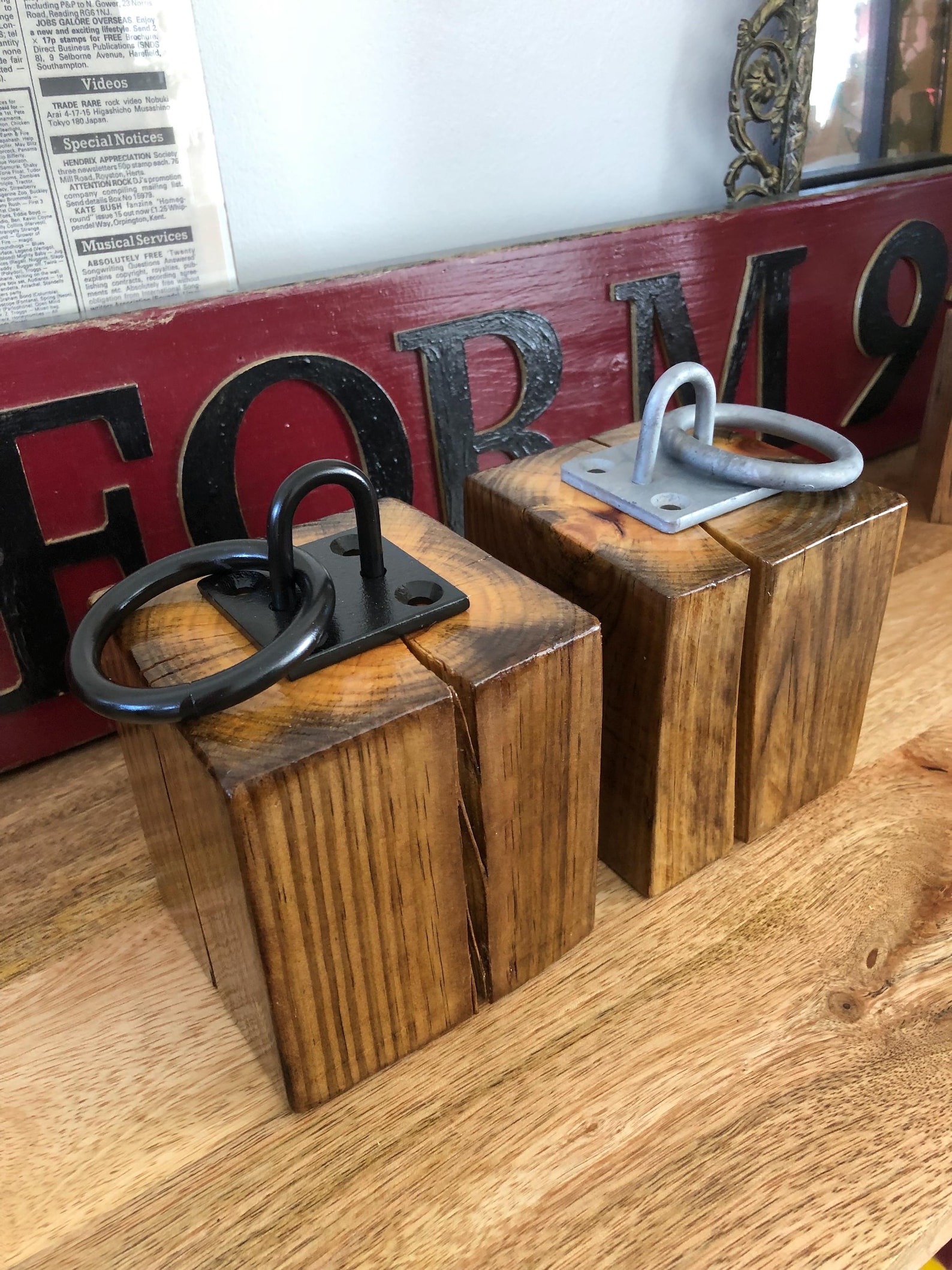 Wooden Door Stop X One, Small & Decorative, Book End, Paper Weight ...