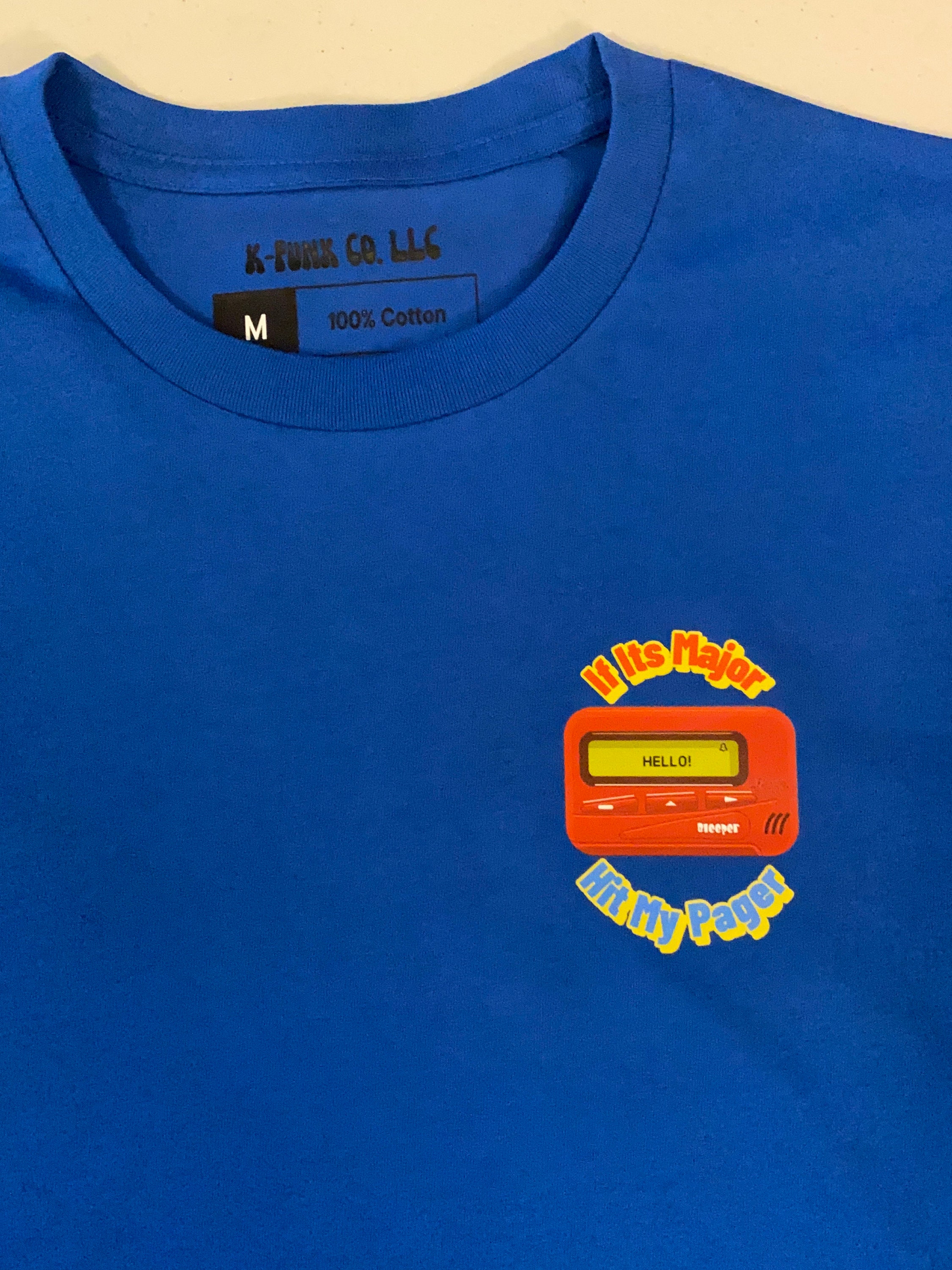 If Its Major Hit My Pager Chest Logo Mens Staple Tee - Etsy