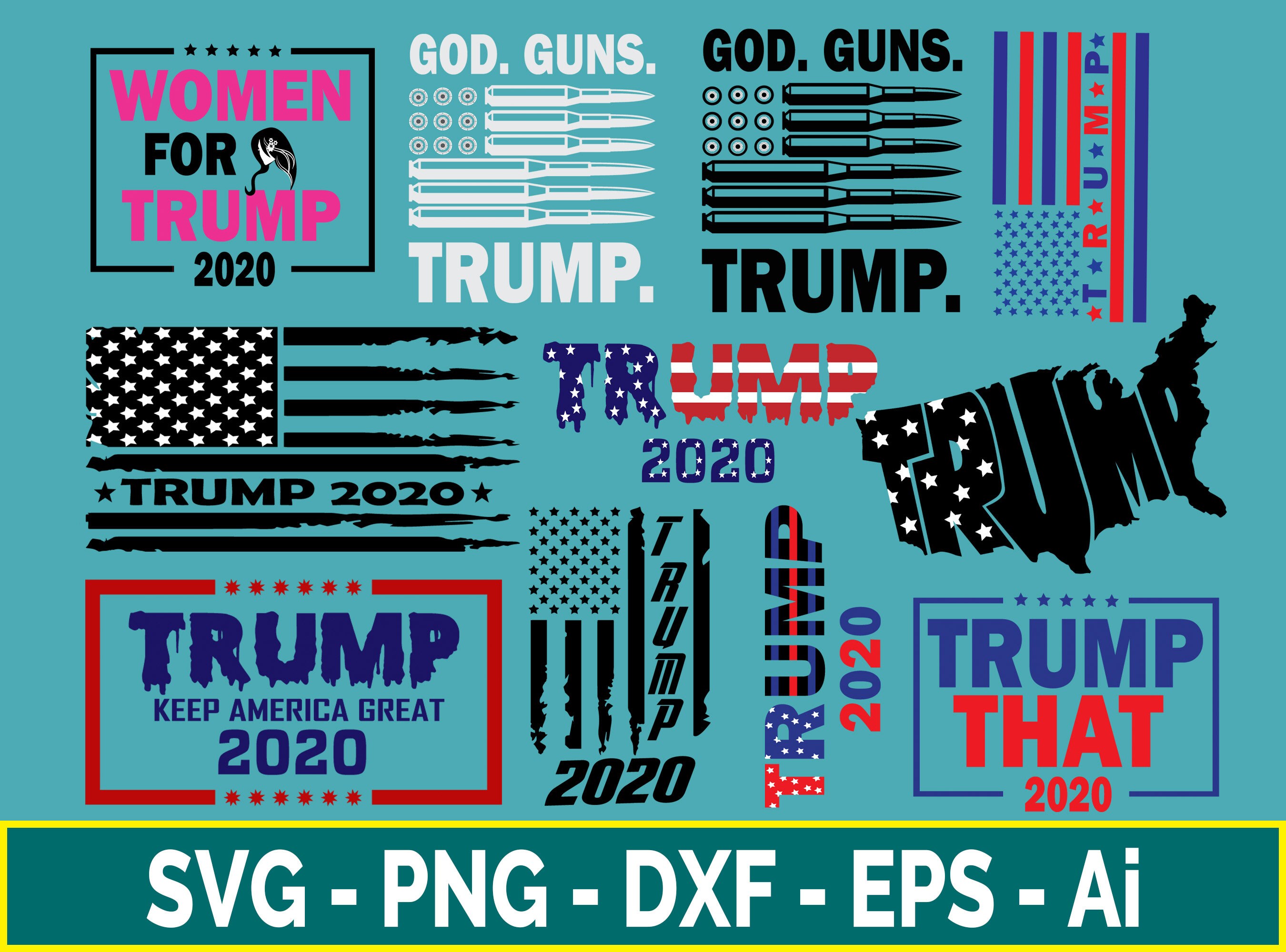 Trump Bundle SVG File Trump 2020 SVG Donald Trump 2020 Svg - Etsy