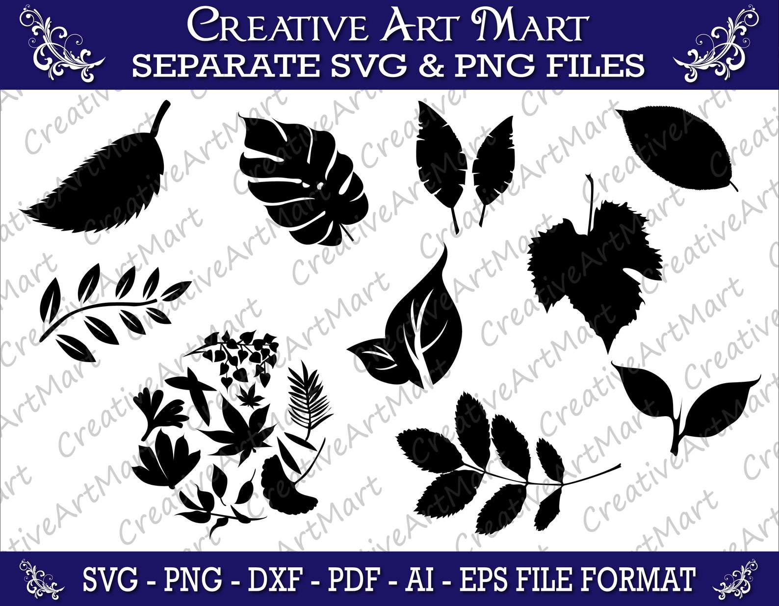 Leaf SVG, Leaves SVG Bundle, Leaf Clipart, Leaf Bundle Svg, Nature ...