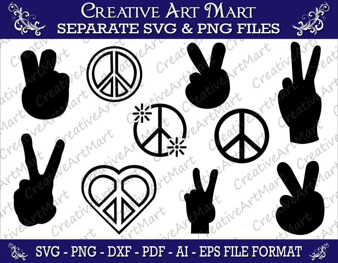 Peace Sign SVG Peace SVG Peace Sign Bundle Peace Sign - Etsy