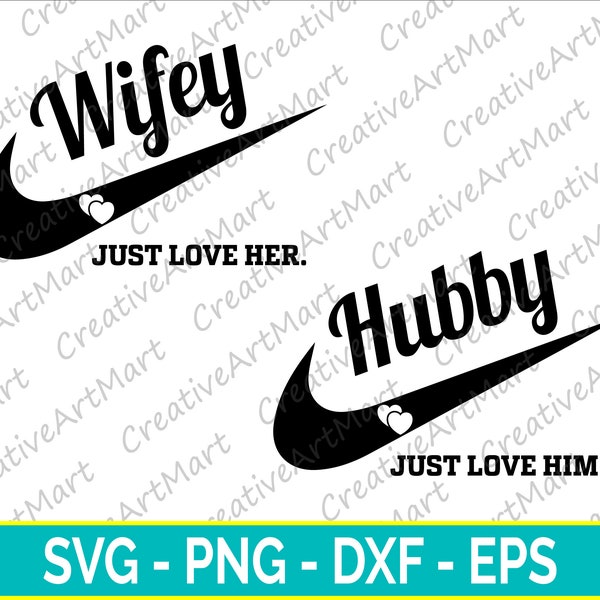 Hubby and Wife Just Love Him Svg - Etsy