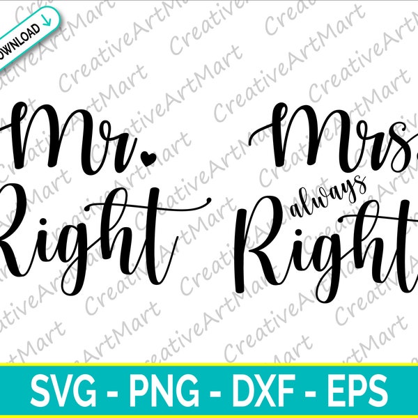 Mr and Mrs Right - Etsy