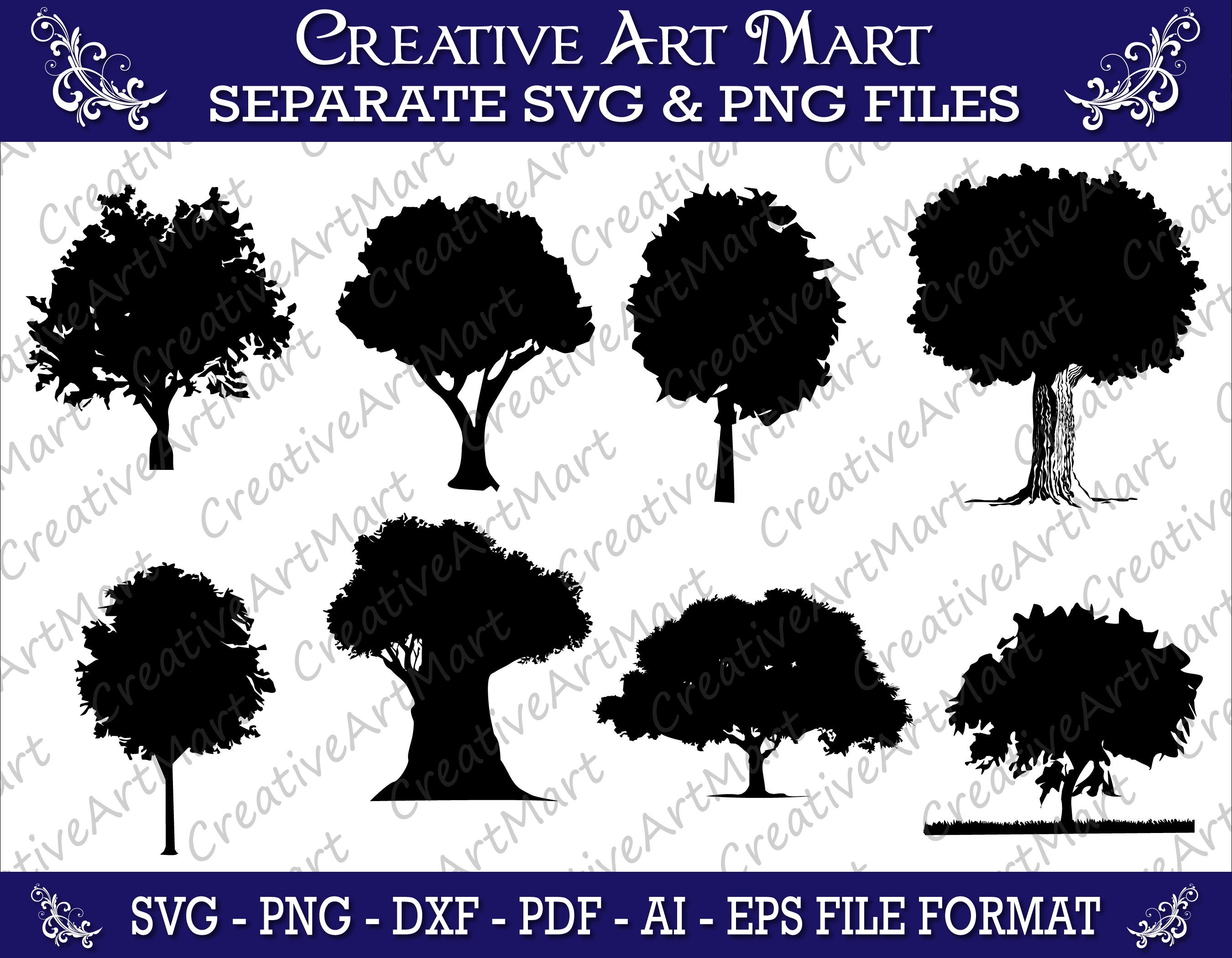 Tree SVG Bundle Oak Tree Svg Tree Svg Tree Cut File Trees - Etsy Israel