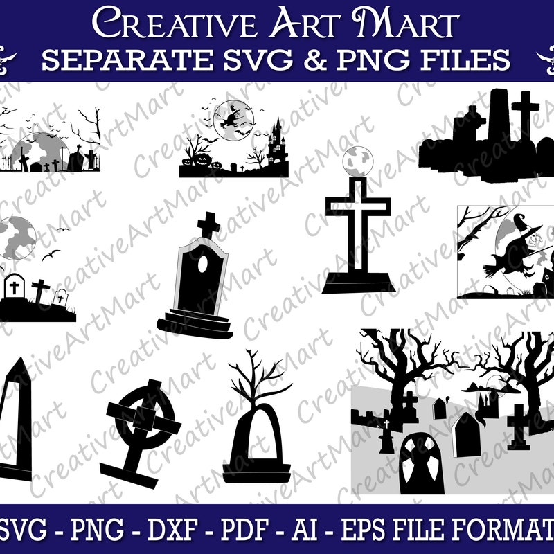 Halloween Graveyard - Etsy