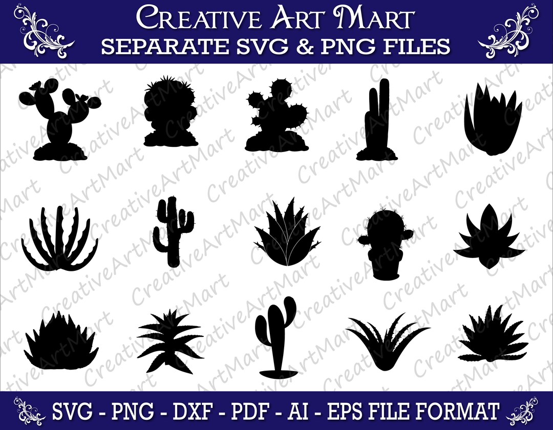Agaves Svg, Agave Bundle Svg, Agaves Vector Files, Plant Svg, Nature ...