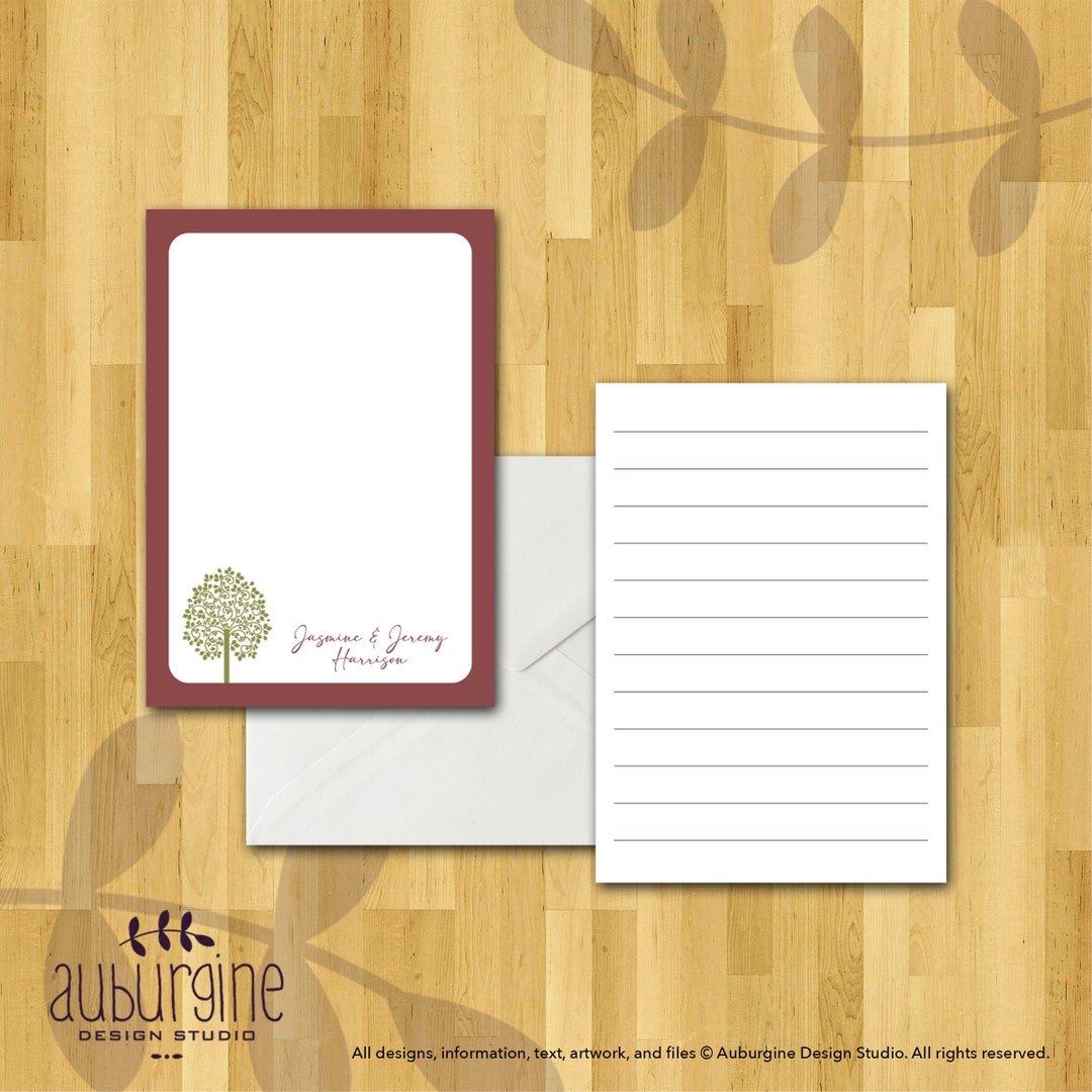 Simple Tree Thank You Card Template Editable Customize and Print ...