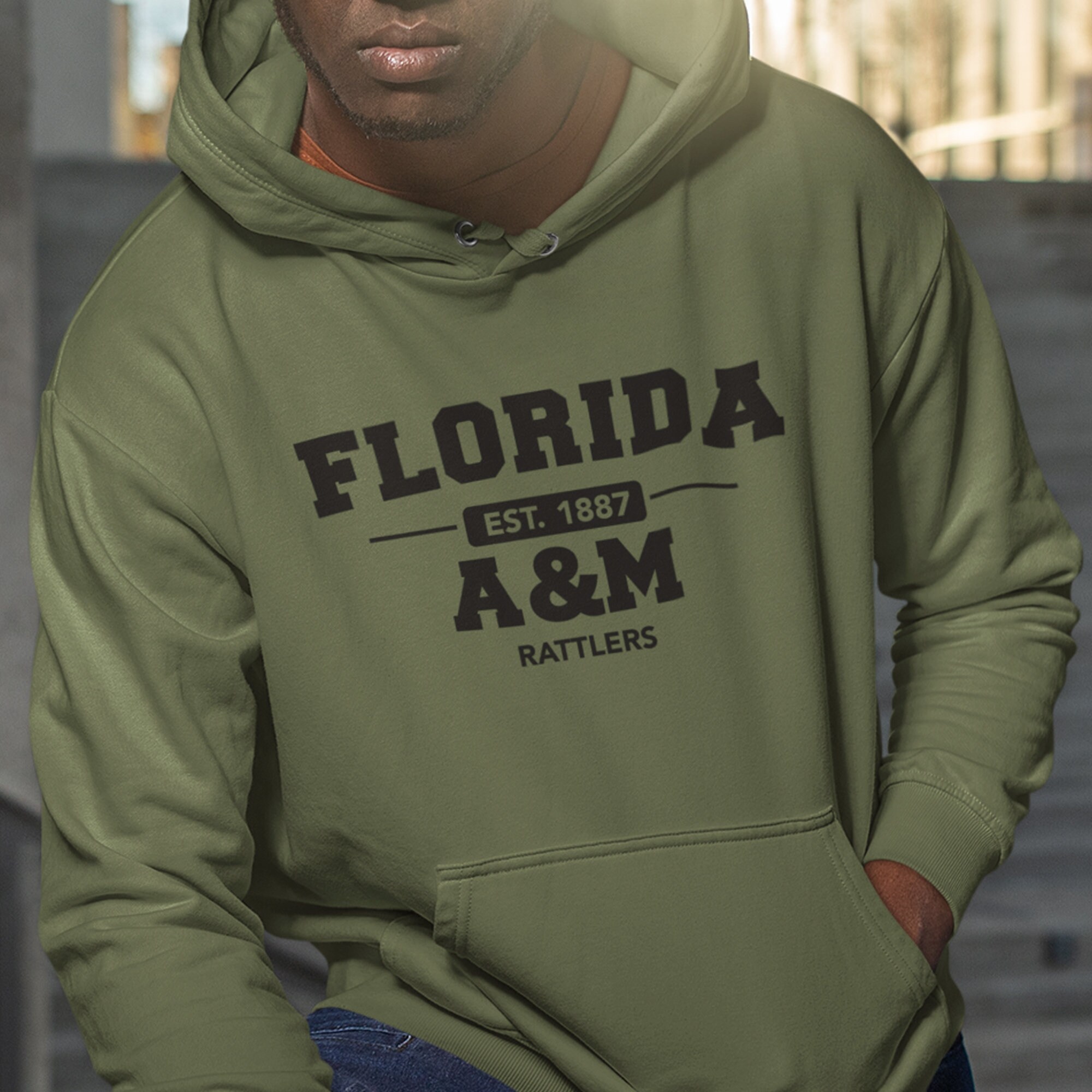 FAMU (fatigue Green) Rattler Alumni Apparel, Retro FAM Univ Homecoming ...