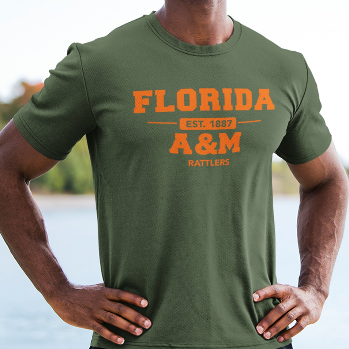 FAMU (fatigue Green) Rattler Alumni Apparel, Retro FAM Univ Homecoming ...