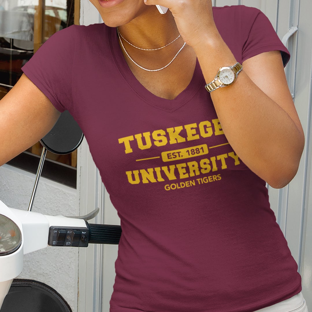 Tuskegee Golden Tigers (v-neck) - HBCU Tuskegee Univ Apparel, Tuskegee Alumni Tee, Tuskegee ...