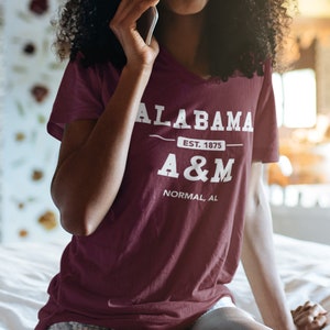 Alabama A&M II (v-neck) - Alabama A and M Apparel, Alabama AAMU ...