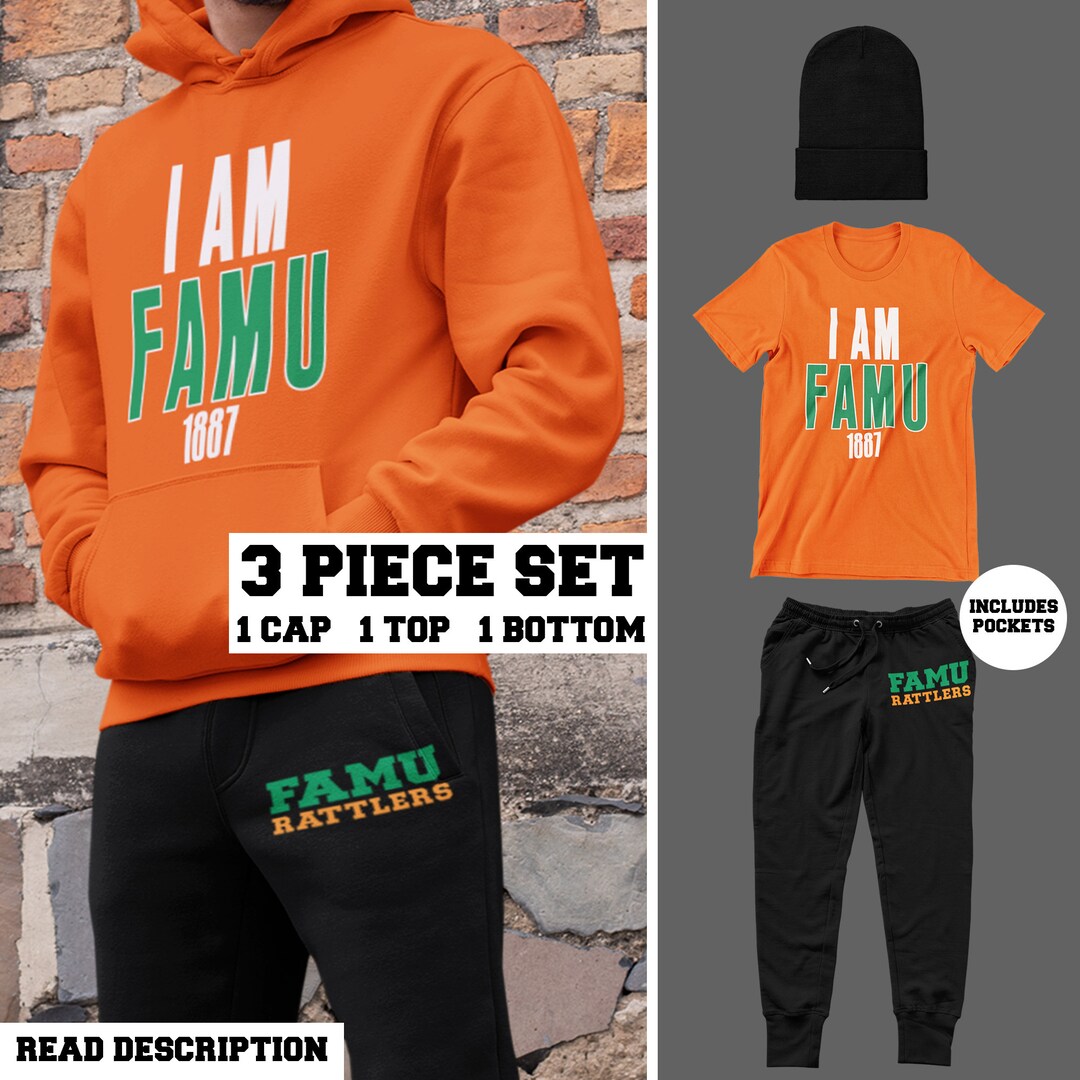 I AM FAMU 3 Piece Set- Rattler Alumni Apparel, Retro FAM Univ ...