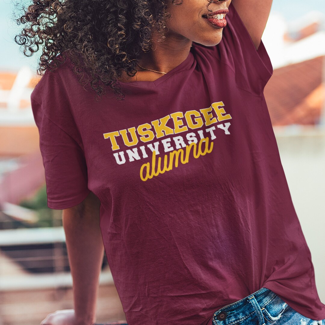 Tuskegee Golden Tigers Alumna (v-neck) - HBCU Tuskegee Univ Apparel, Tuskegee Alumni Tee ...