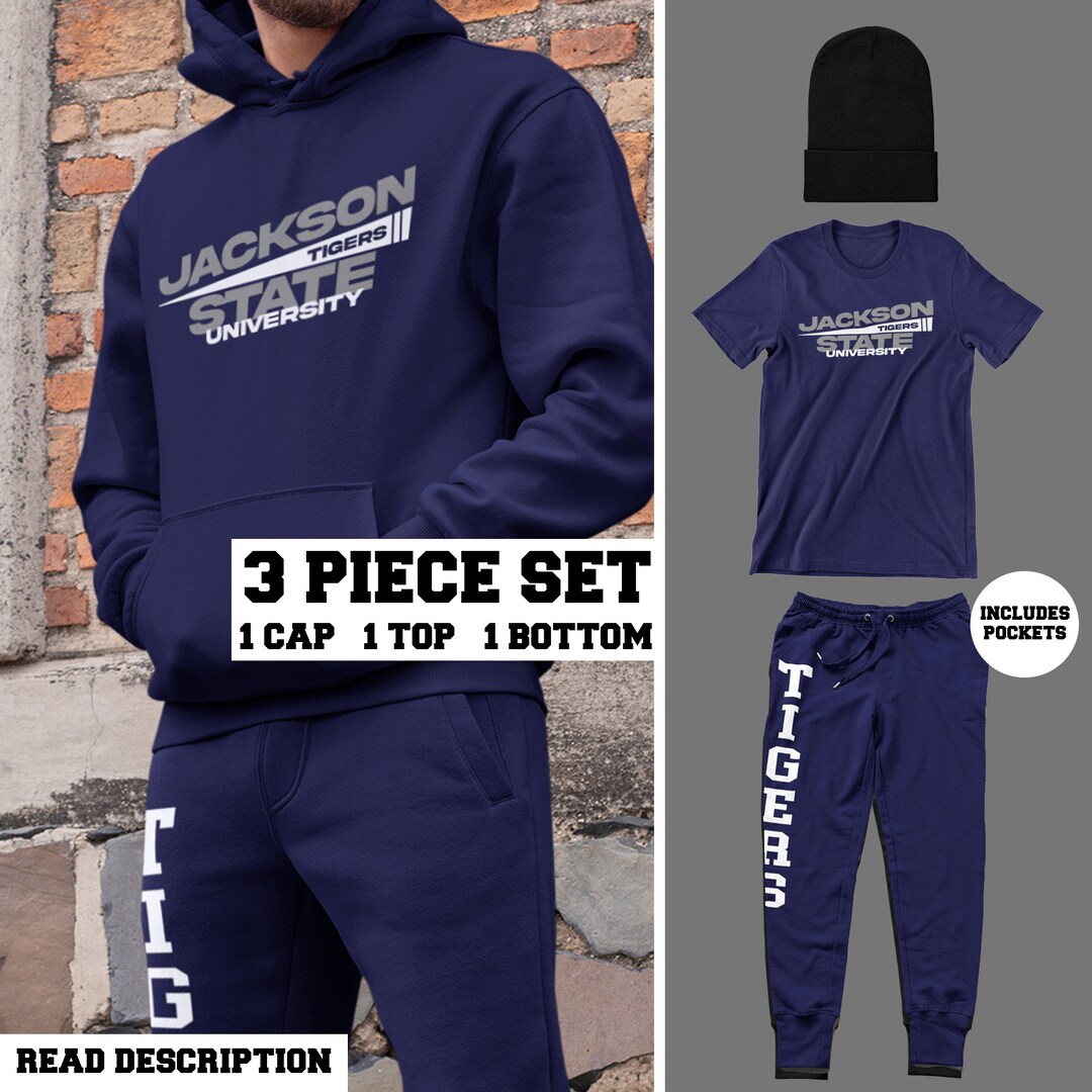 Jackson State 3-piece Set Flag Ed Vintage JS U Apparel, Retro JS ...