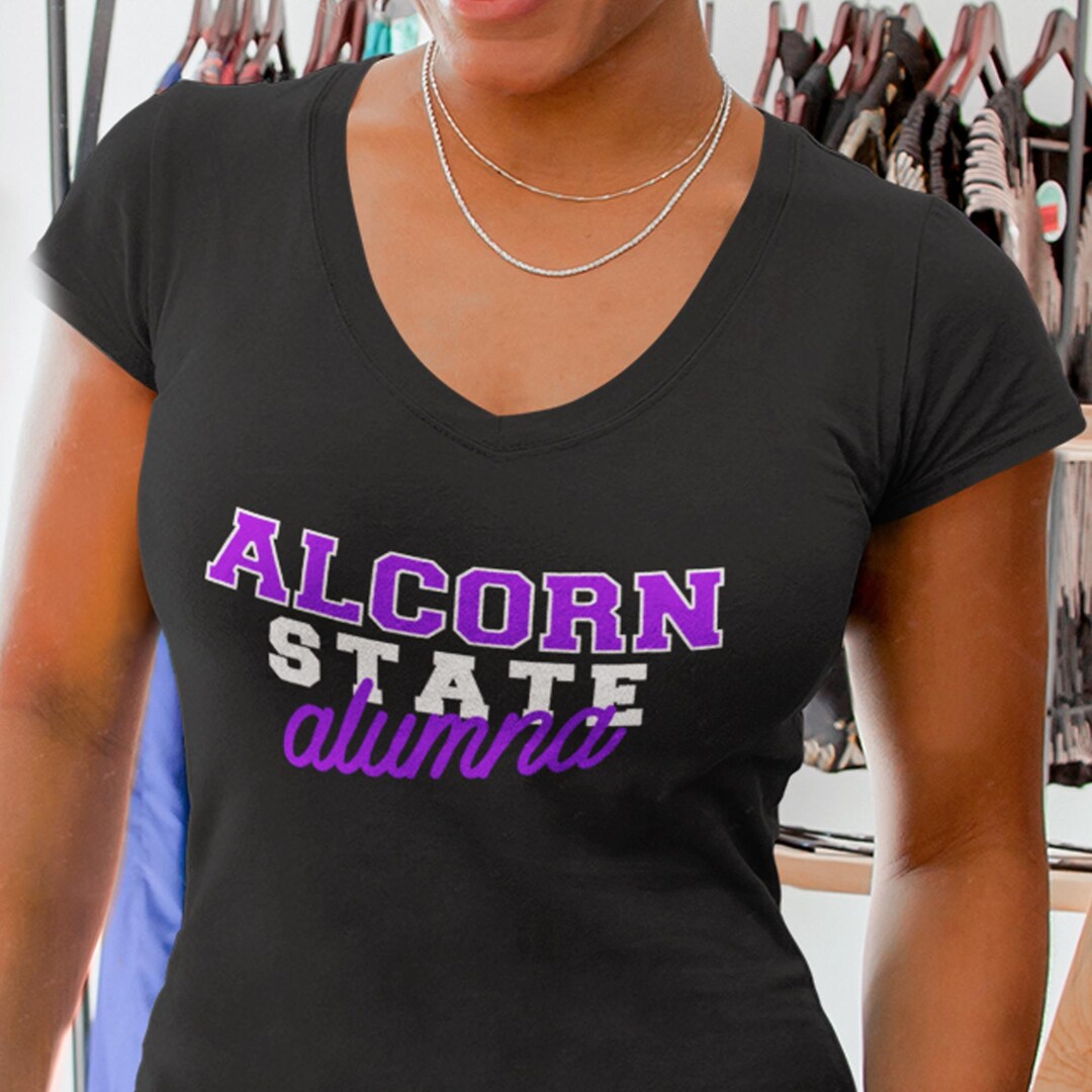 Alcorn State Alumna (v-neck) - Vintage Alcorn State Braves HBCU, Alcorn ...