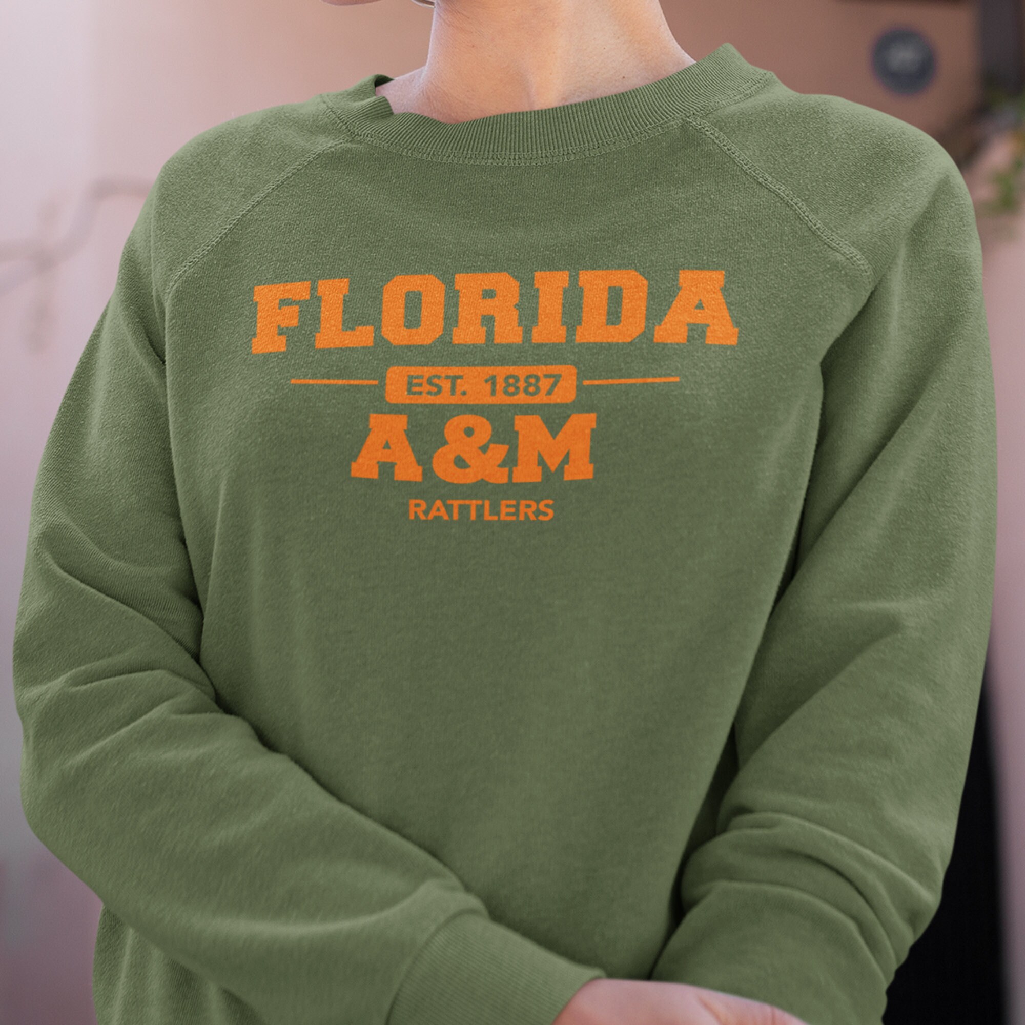 FAMU (fatigue Green) Rattler Alumni Apparel, Retro FAM Univ Homecoming ...