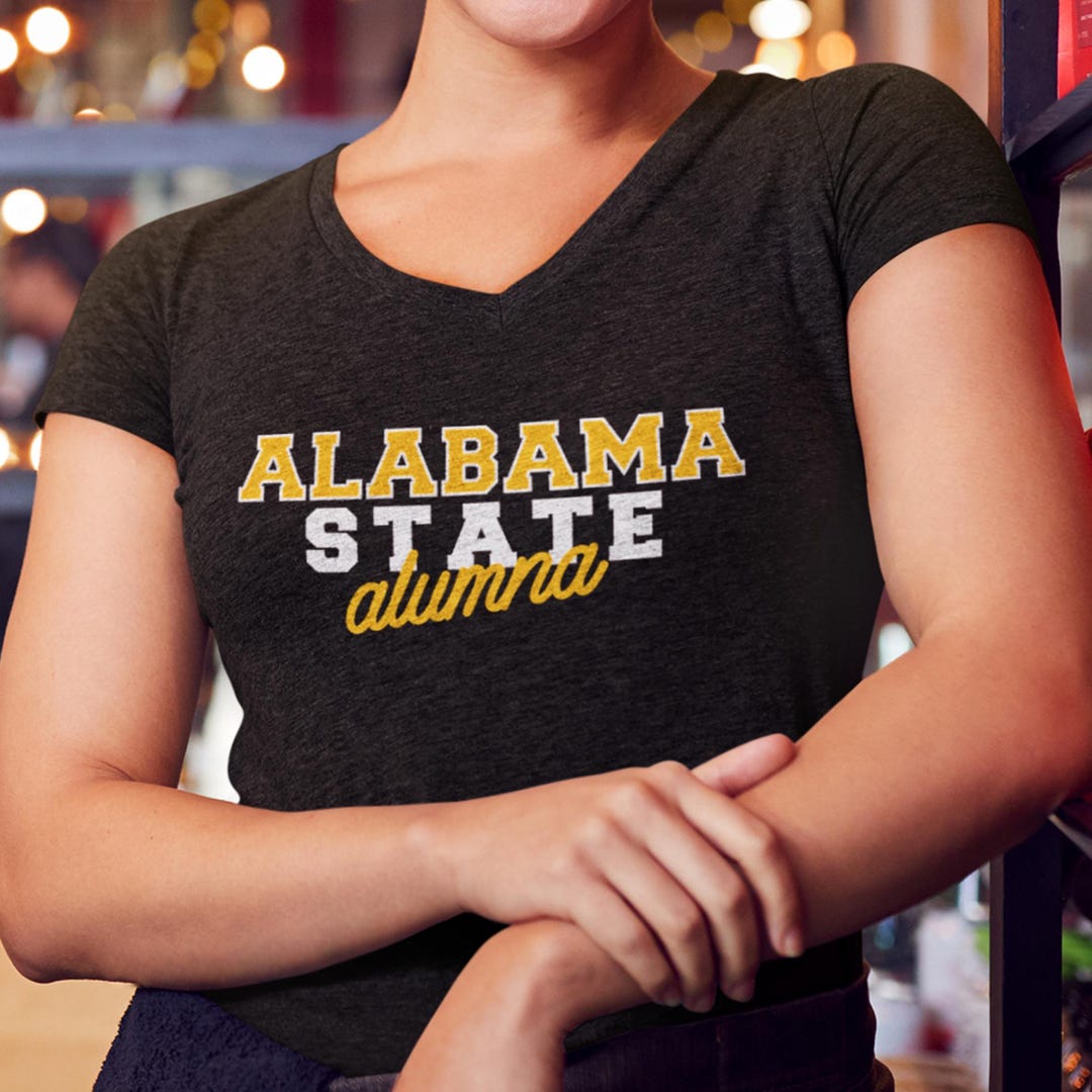 Alabama State Alumna (v-neck) - Vintage Alabama State Apparel, Retro ...
