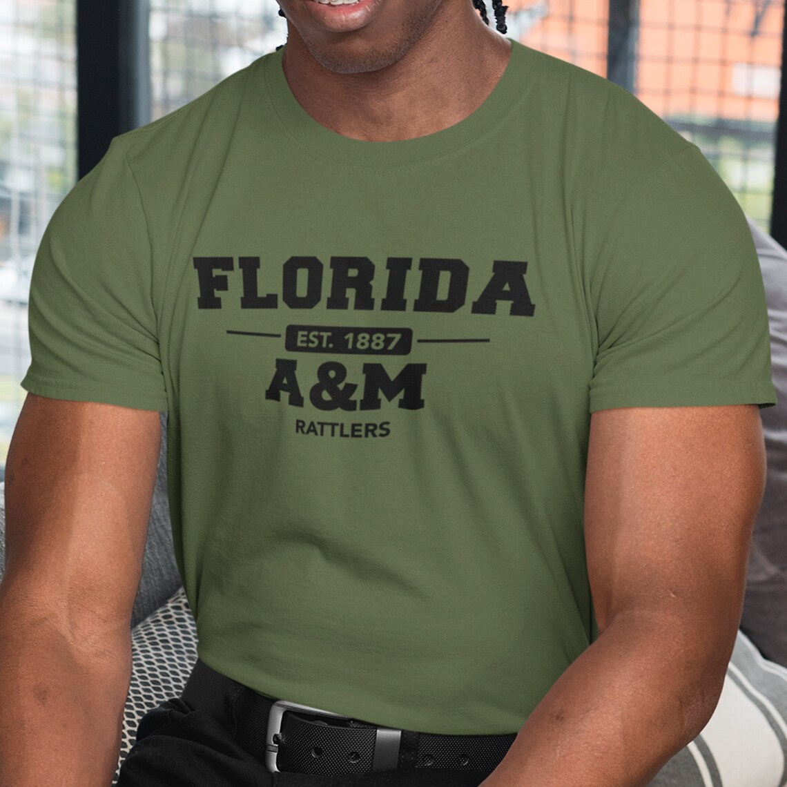 FAMU (fatigue Green) Rattler Alumni Apparel, Retro FAM Univ Homecoming ...