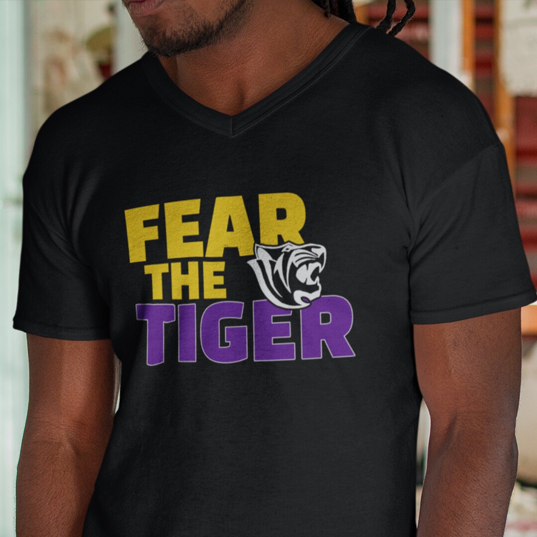 Fear the Tiger v-neck Benedict Tigers Tees Benedict - Etsy